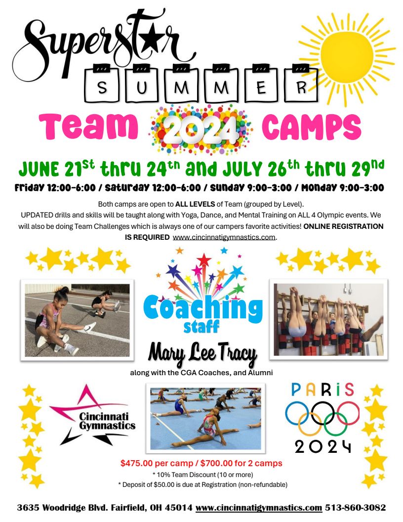 Team Camps - Cincinnati Gymnastics | Home of Olympic Champions (513) 860-3082 | Gymnastics ...